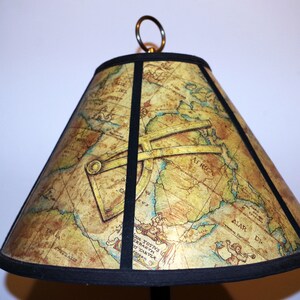 Antique World Map Table Lamp With Matching Lamp Shade - Etsy