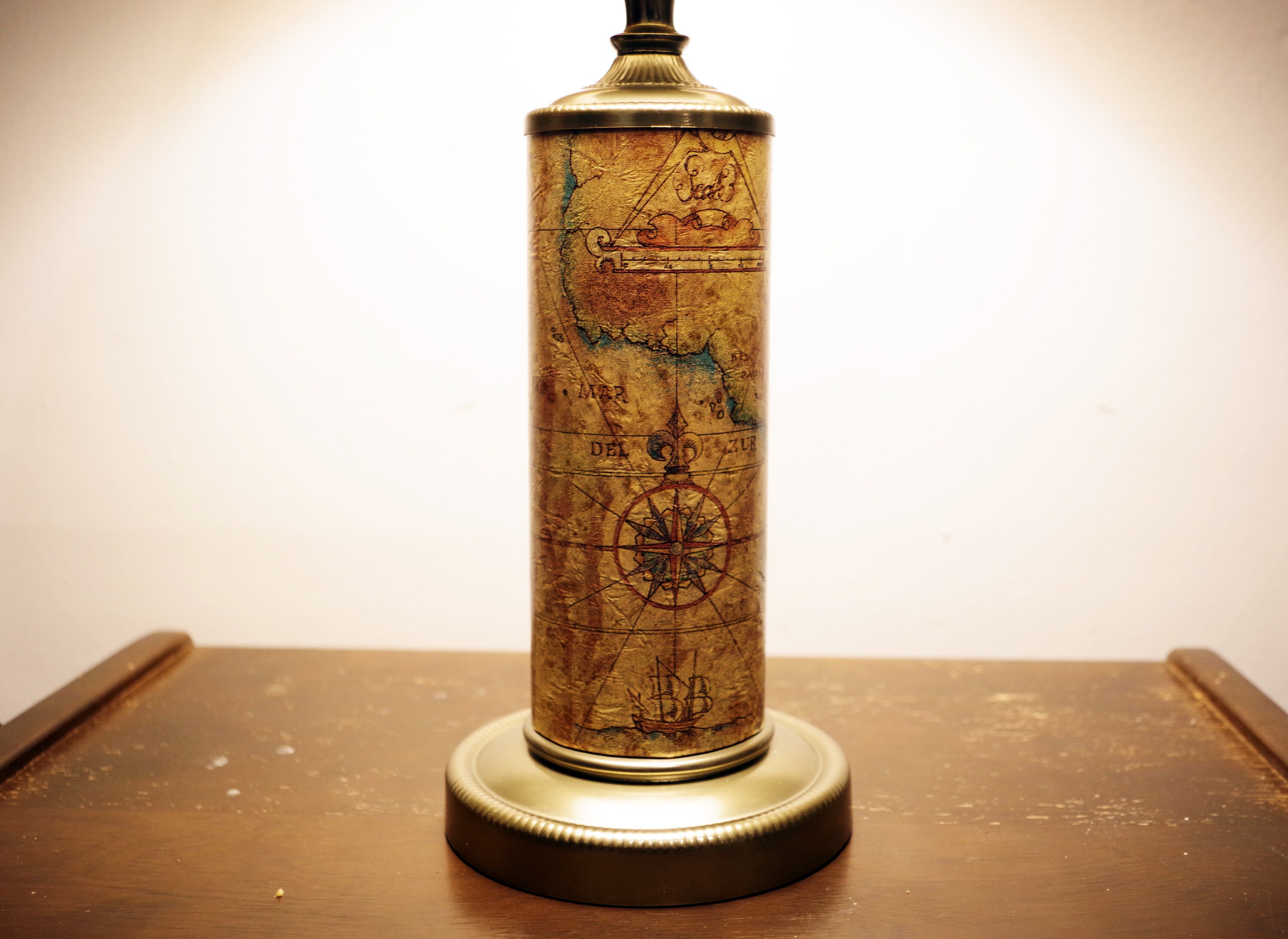 Antique World Map Table Lamp With Matching Lamp Shade - Etsy