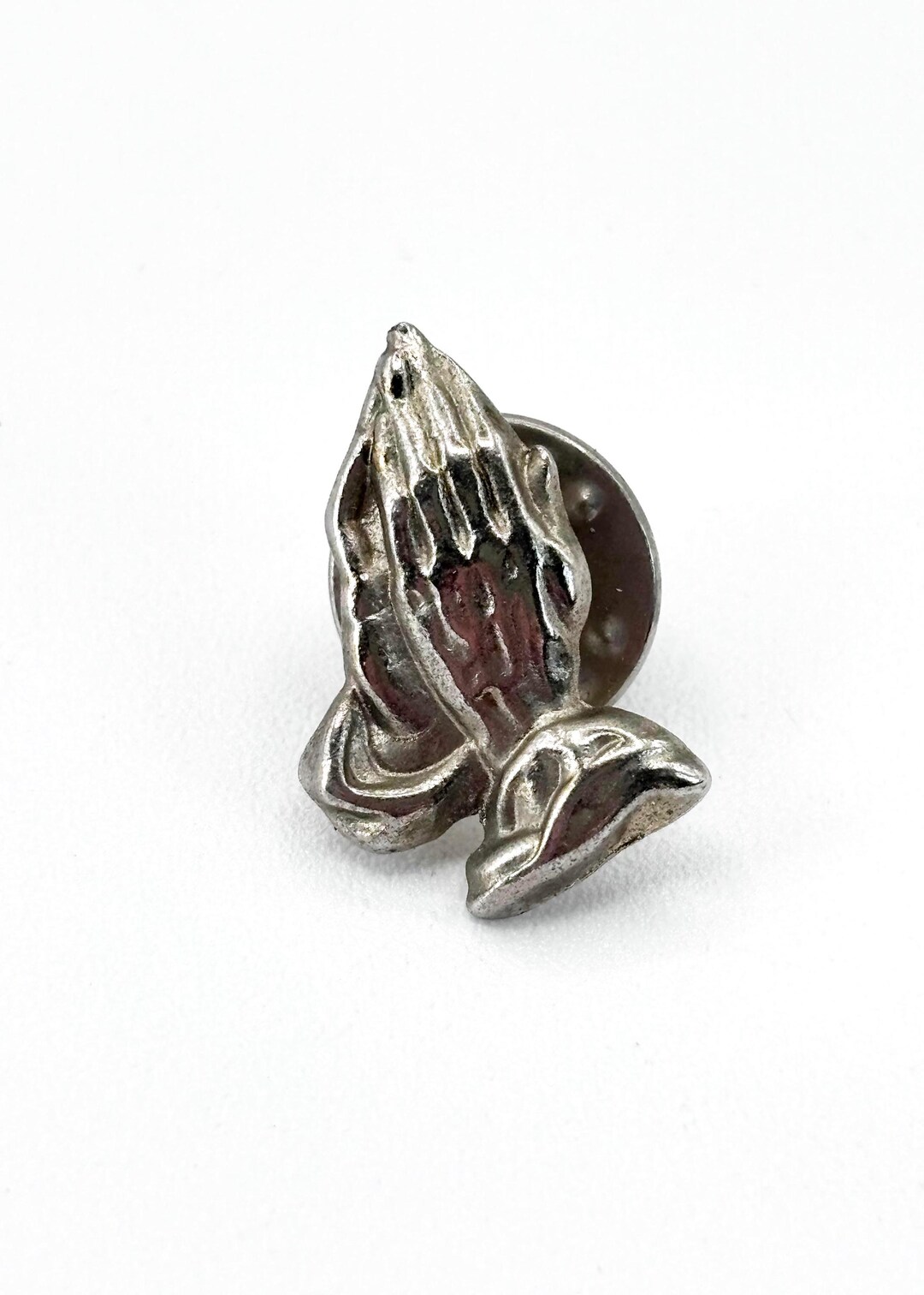 Vintage Praying Hands Prayer Silver Tone Lapel Pin Button - Etsy