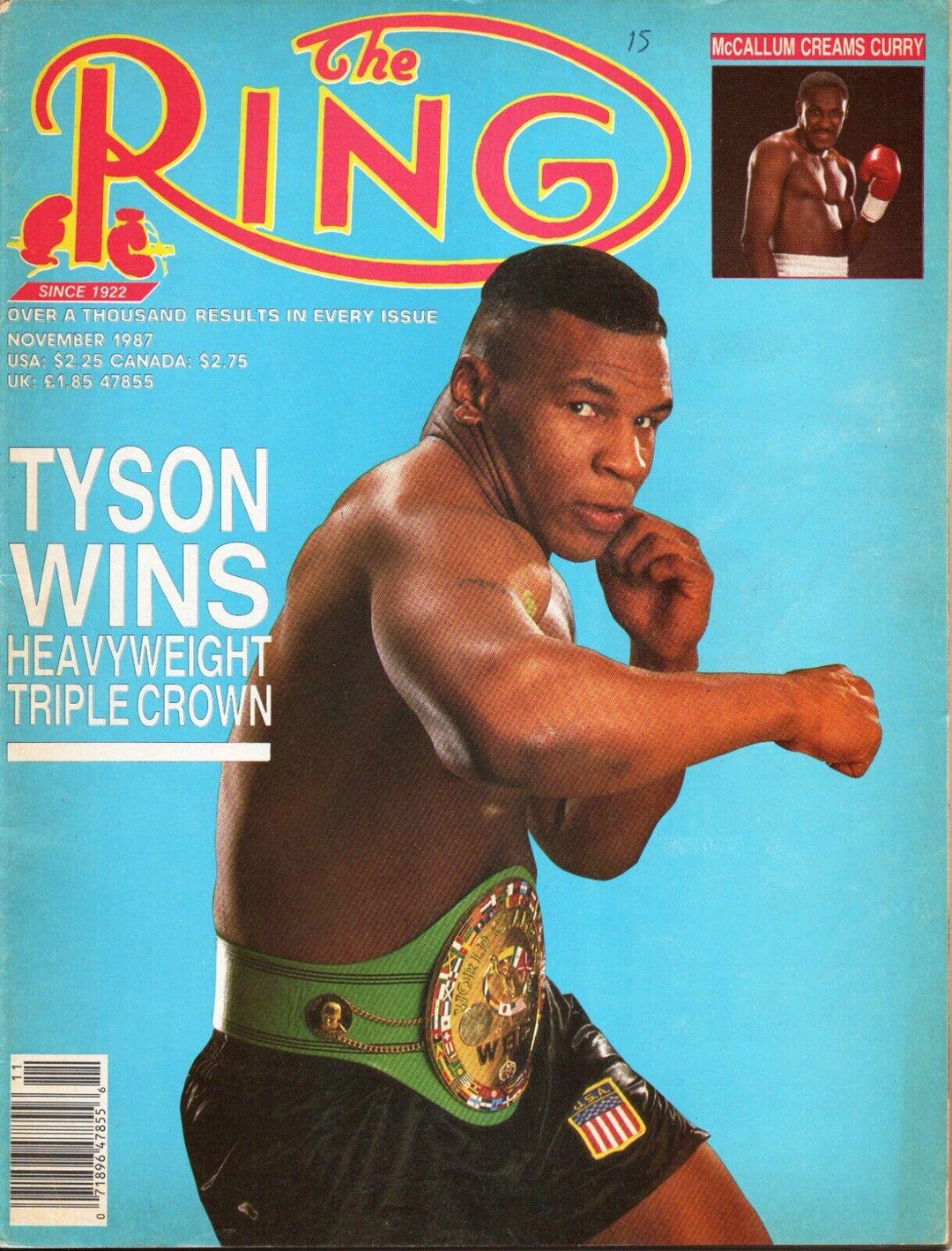 The Ring Magazine November 1987 Mike Tyson Wins Triple Crown Cover - Etsy