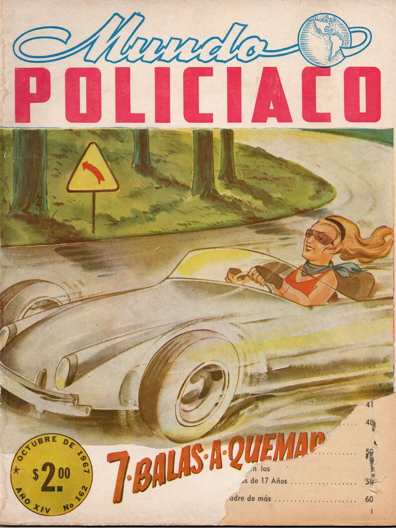 Rare 1960's True Crime Pulp MUNDO POLICIACO No 162 1967 Mexican Nota ...
