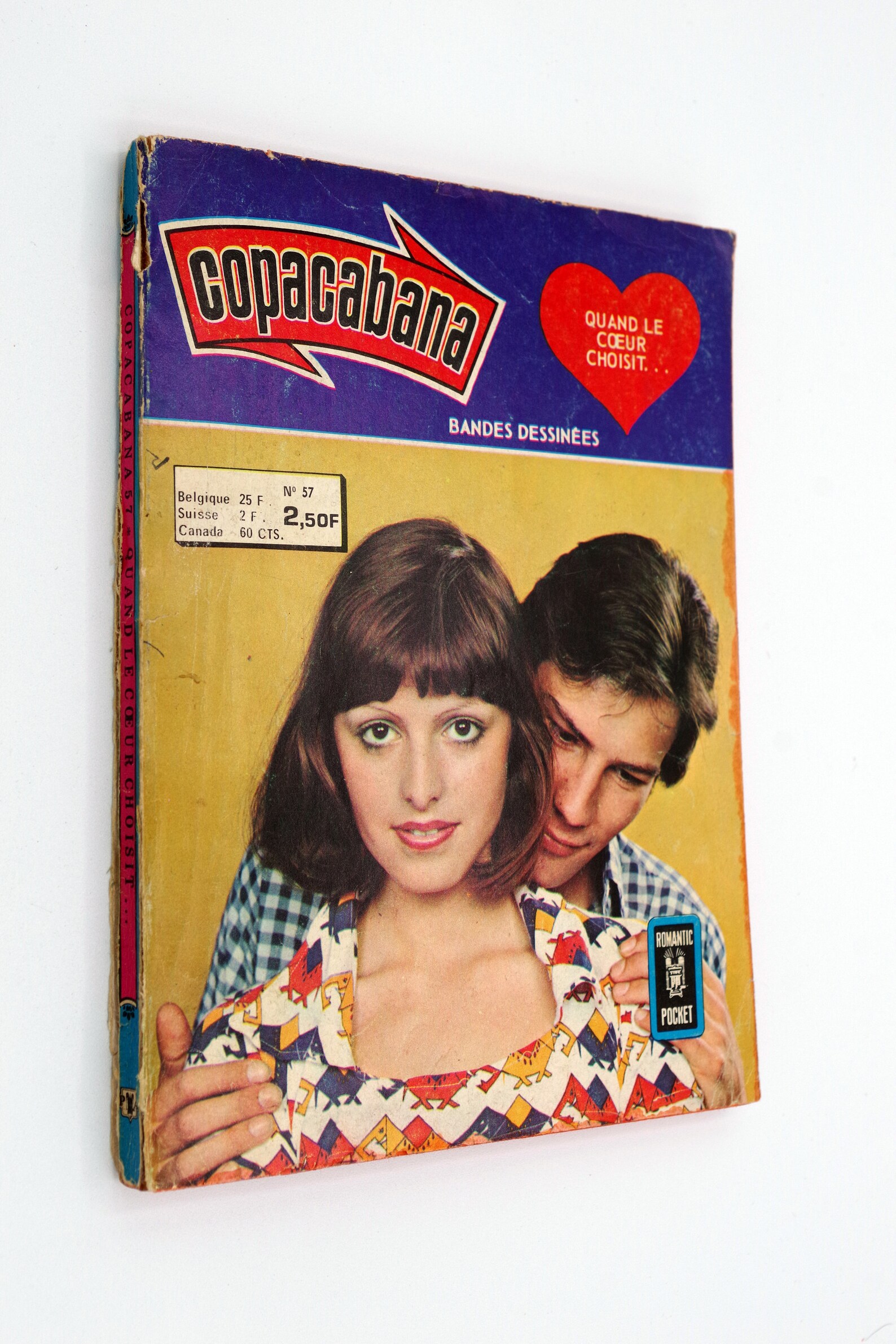 Lot of 7 Vintage Romance Pulp Comic Books in French From 1970's ...