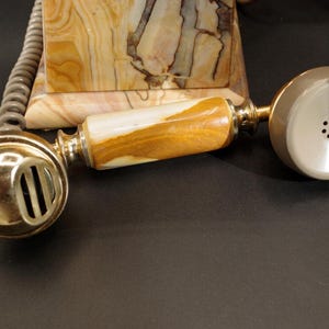 Vintage 1970's Italian Marble Onyx Rotary Telephone - Etsy