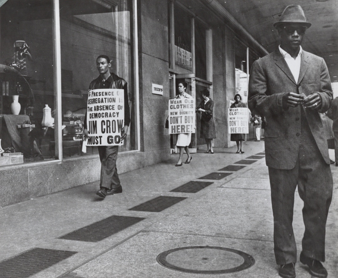 Original 1963 Civil Rights Press Photo Protestors Boycott Clothing ...
