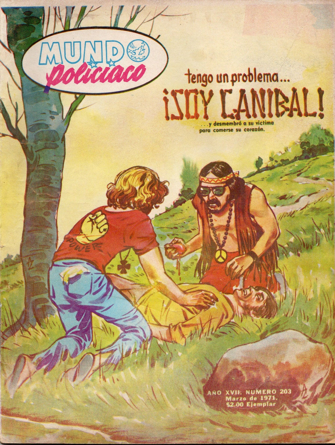 Rare 1970's Mexican True Crime Pulp MUNDO POLICIACO No 203 1971 Vintage ...