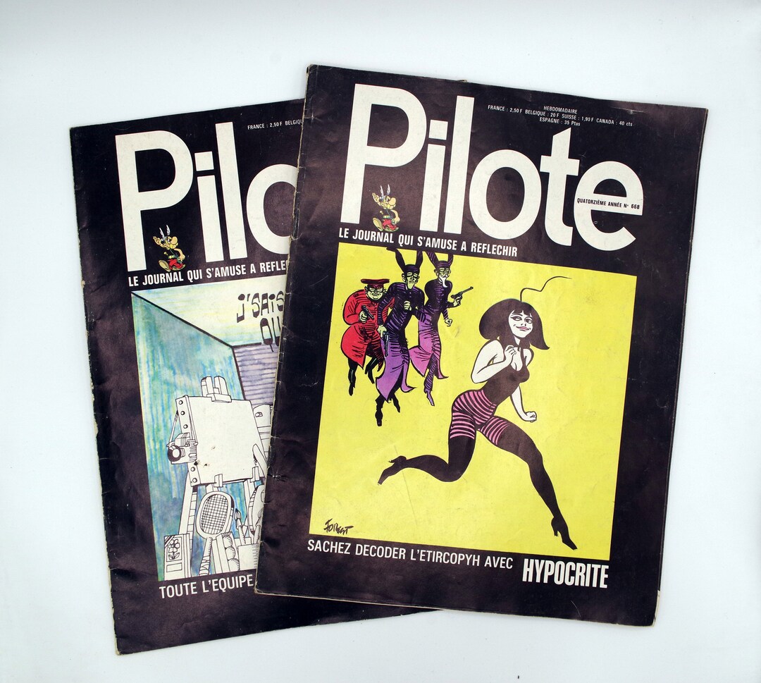 1970's Pilote Magazine Bundle of 2 Vintage French Comics - Etsy