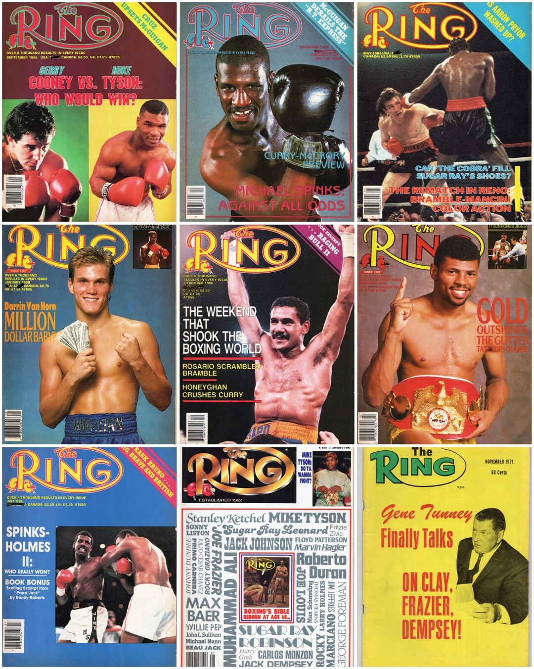 Vintage the Ring Boxing Magazines Lot Nine 1970s 1980s 1990s - Etsy