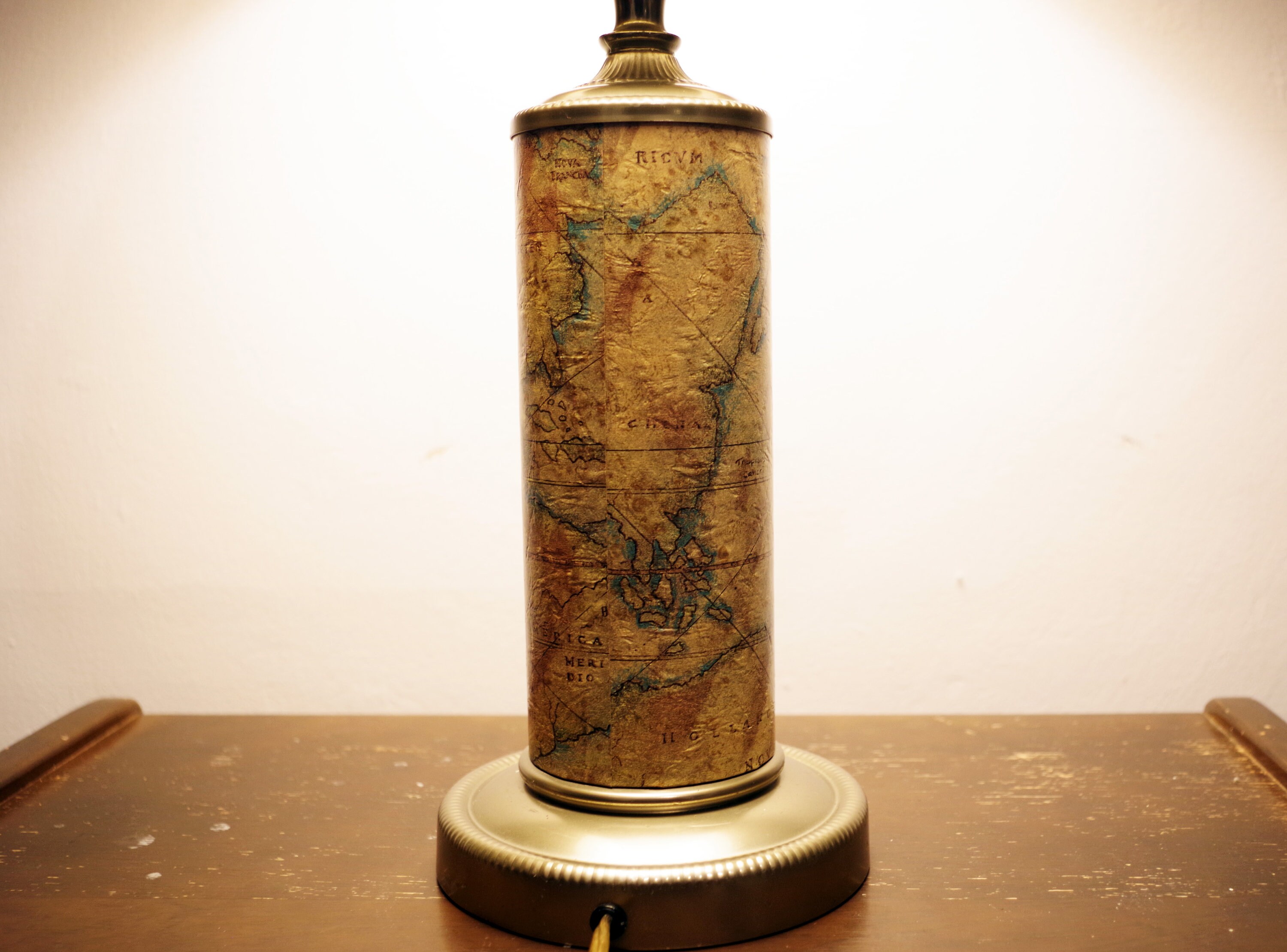 Antique World Map Table Lamp With Matching Lamp Shade - Etsy