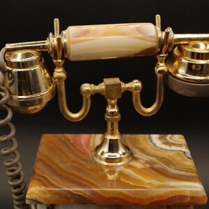 Vintage 1970's Italian Marble Onyx Rotary Telephone - Etsy