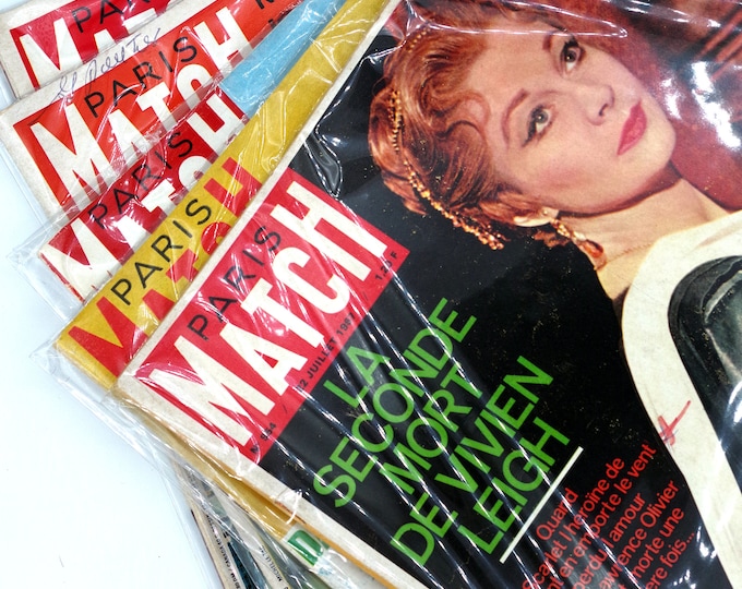 PARIS MATCH Bundle of 5 Vintage 1960's Paris Match Magazines - Etsy