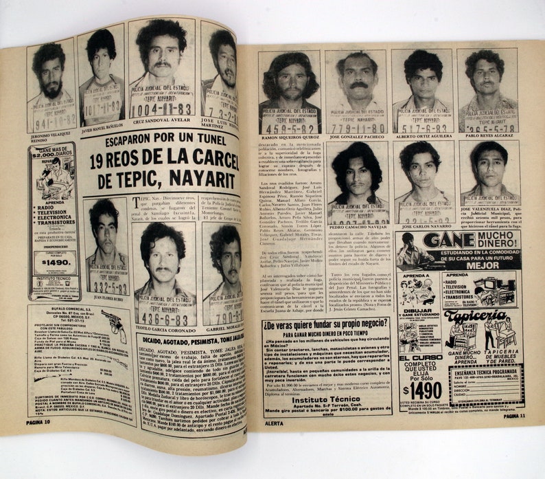 Rare ALERTA 1983 Vintage Nota Roja Crime Newspaper Tabloid - Etsy