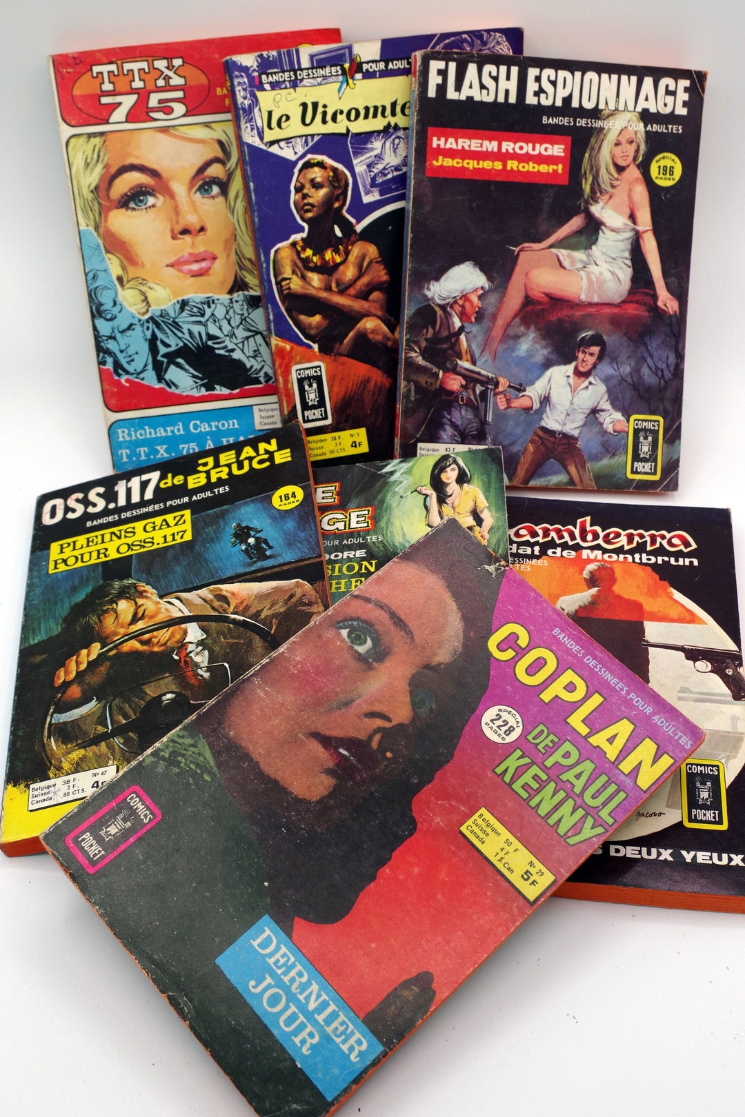 Lot of Vintage 1970's Pulp Comic Books in French Bundle - Etsy