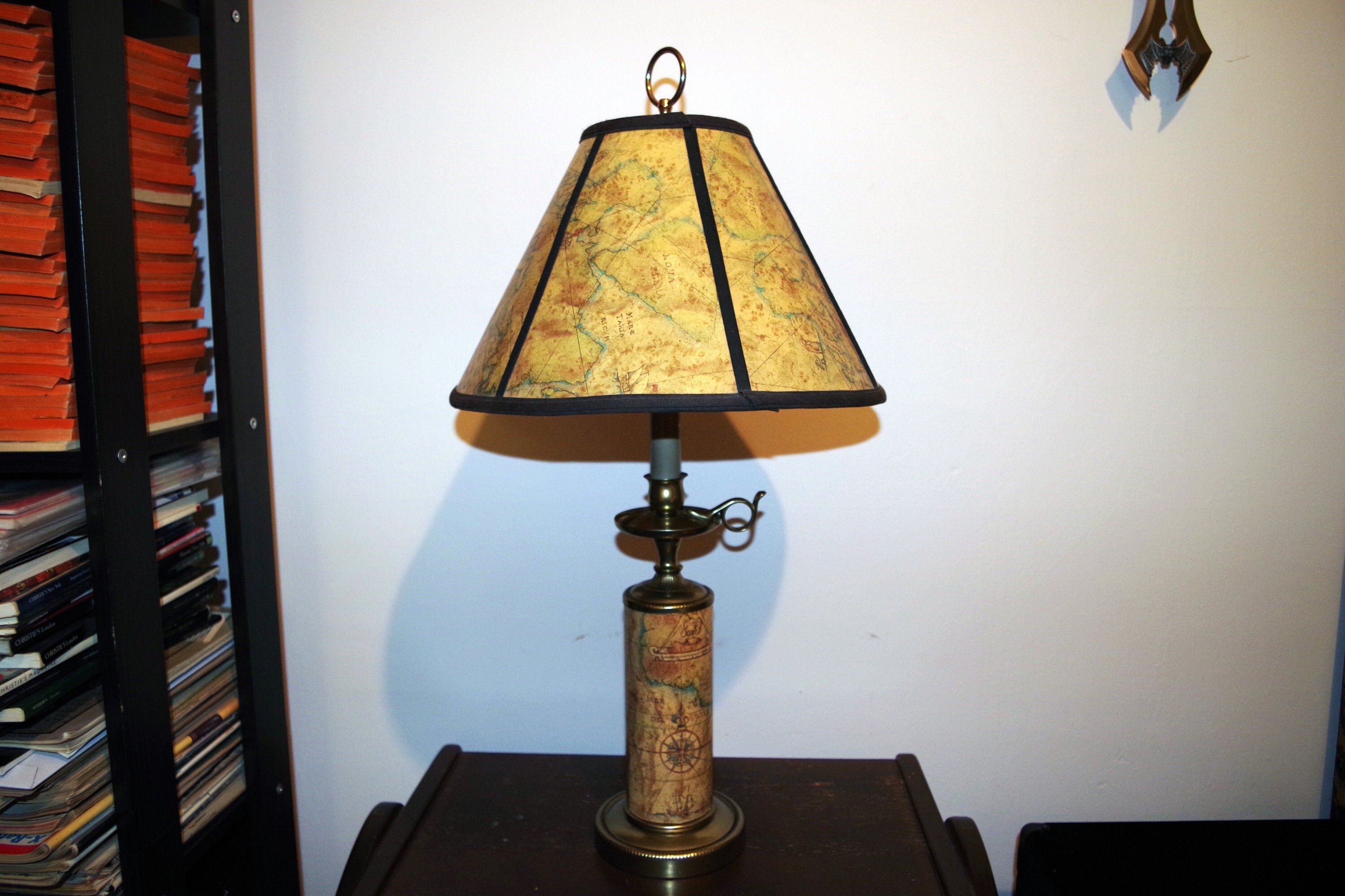 Antique World Map Table Lamp With Matching Lamp Shade - Etsy