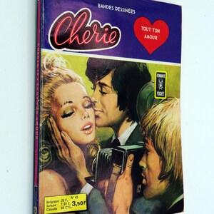 Lot of 7 Vintage Romance Pulp Comic Books in French From 1970's ...