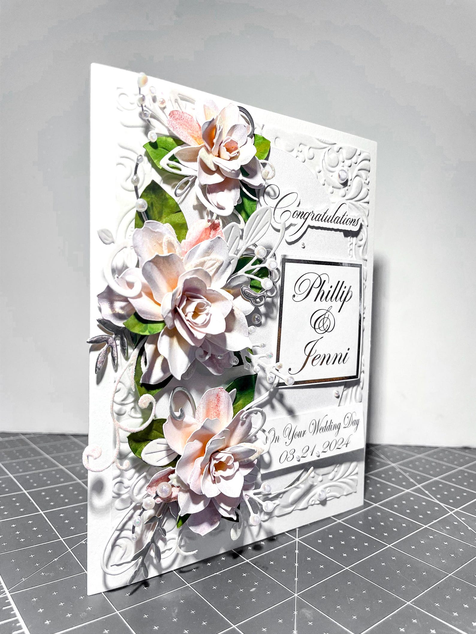 Personalized Handmade Wedding Card, Custom Card, Engagement Card, 3D ...