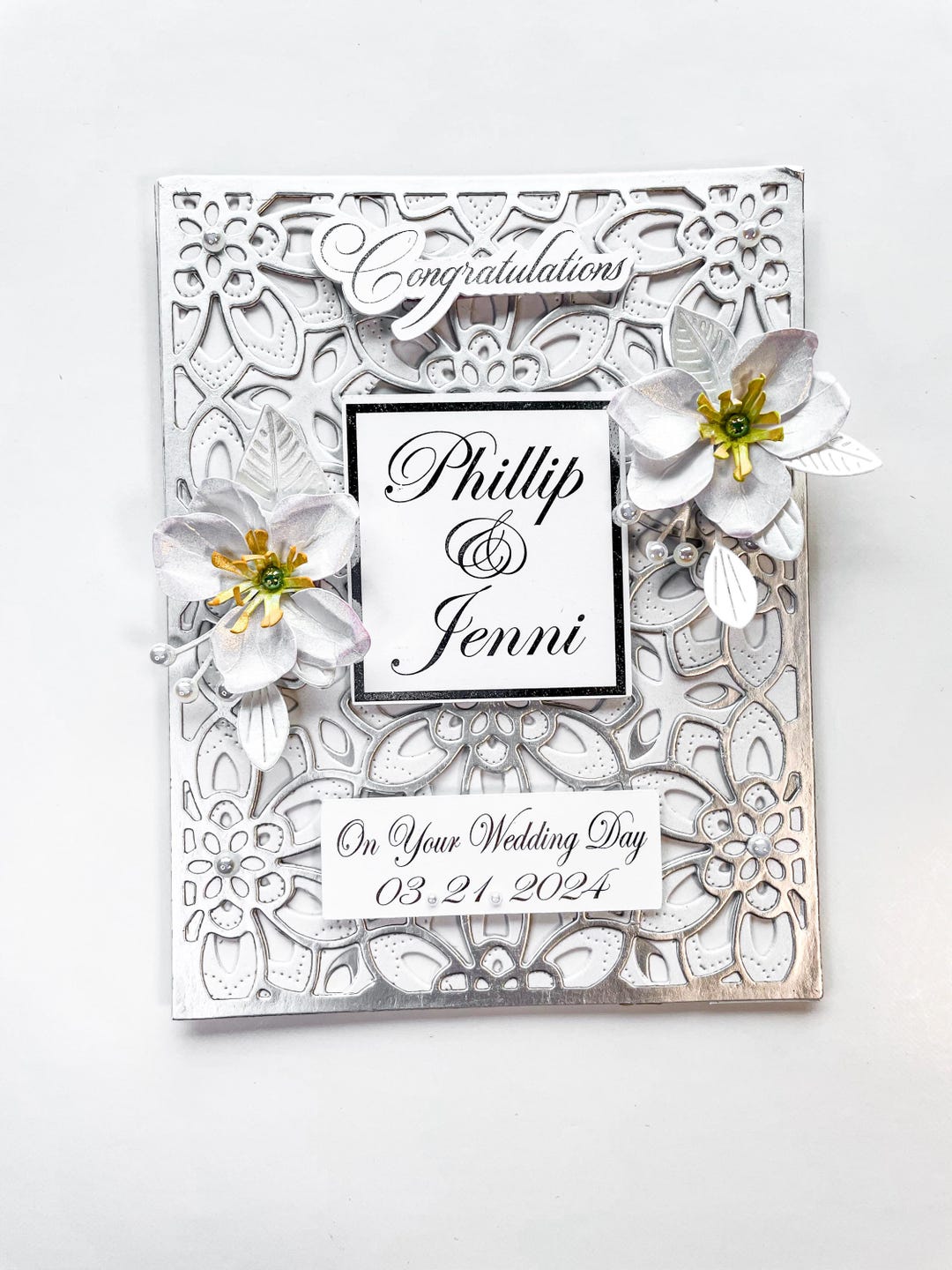 Personalized Handmade Wedding Card, Custom Card, Engagement Card, 3D ...