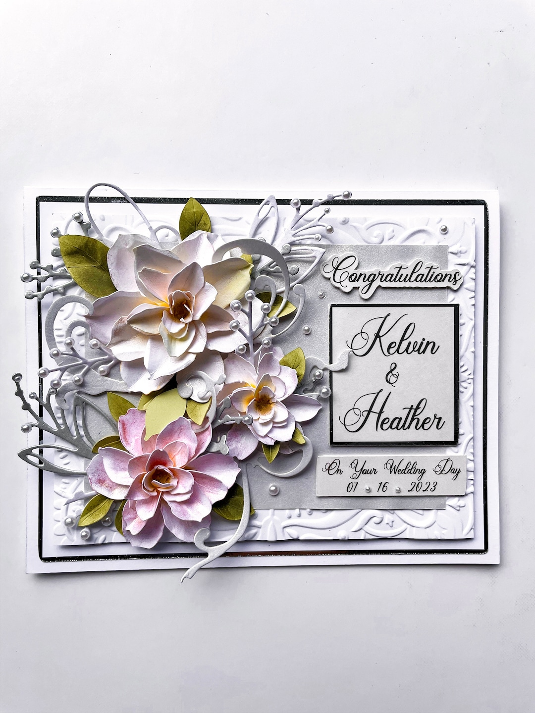Personalized Handmade Wedding Card, Custom Card, Engagement Card, 3D ...
