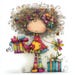 Quirky Whimsy Birthdays Watercolor Clipart Vibrant Cute Whimsical Girl ...