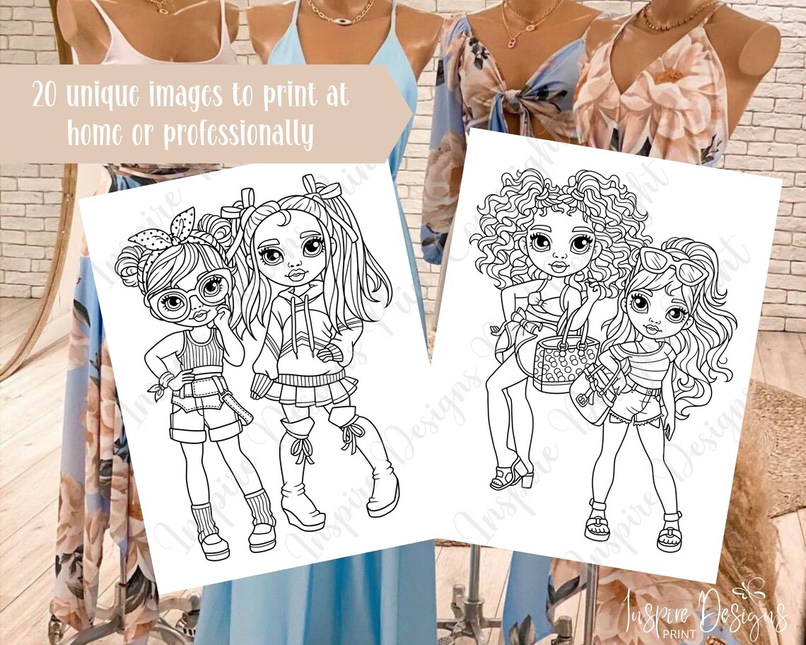 Fashion Besties 20 X Coloring Pages - Girls Best Friends Printable ...