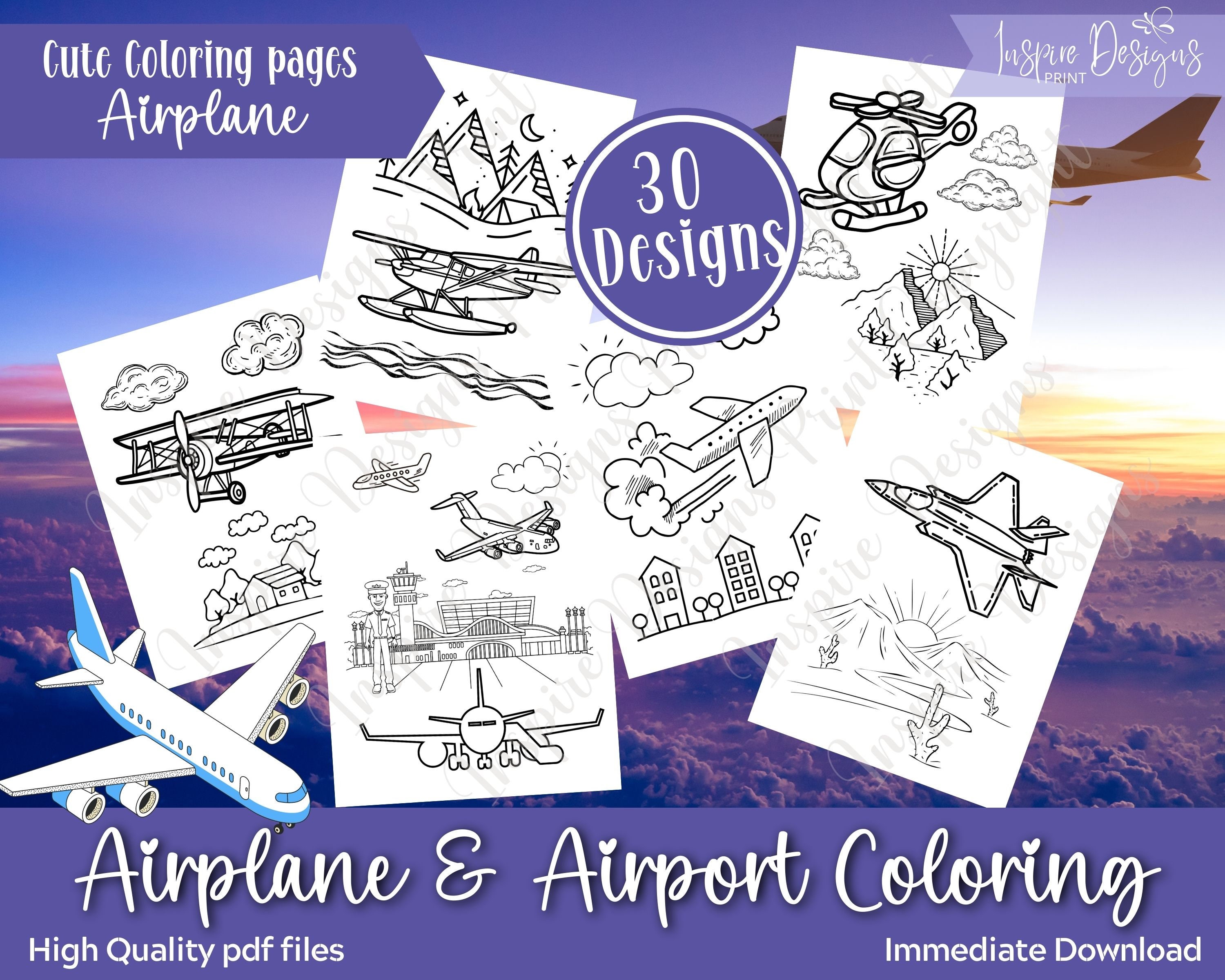 Airport Coloring Page
