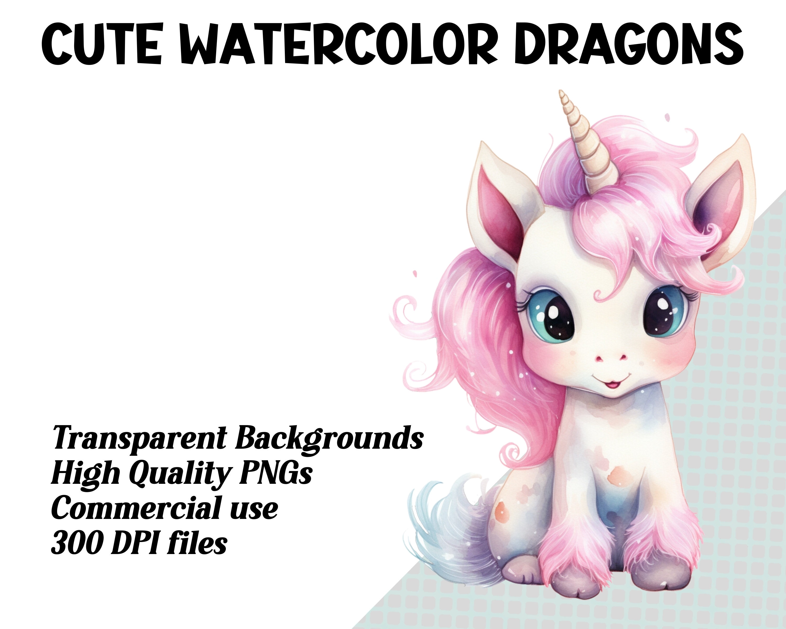 Cute Pastel Pink Unicorns Clip Art Digital/paper Crafts - Etsy