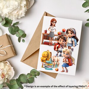 3D Style Back to School Clipart Set2, Commercial Use Children People ...