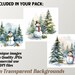 Christmas Snowmen Winter Scenes Watercolor Clipart, Digital & Paper ...
