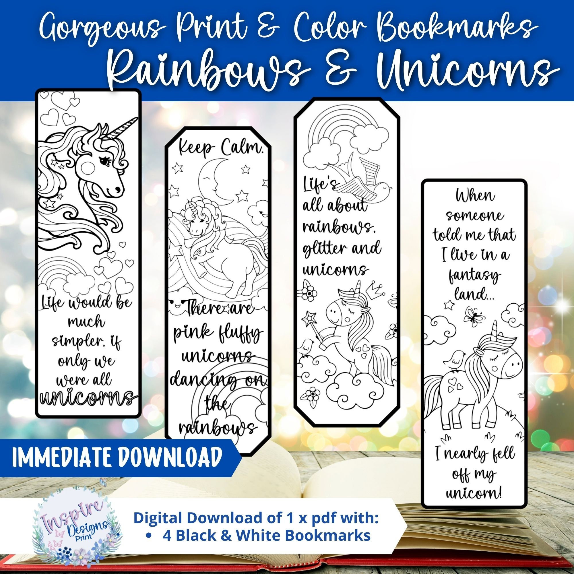 Keep Calm And Love Pink Fluffy Unicorns