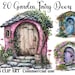 Garden Fairy Doors Watercolor Clipart Scenes, Fantasy Fairytale Digital ...