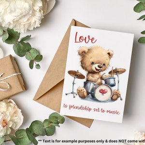 Cute Musical Bears Clipart, Instant Download, Music Guitar Drums Piano ...