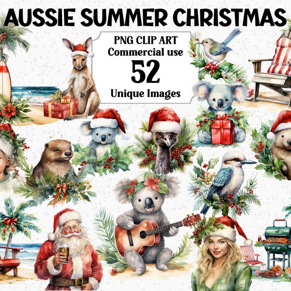 Australian Christmas Clip Art - Etsy Australia