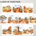 Outback Australia Watercolor Clipart Scenes, Digital & Paper Craft ...