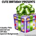 Cute Birthday Presents Clipart, Fun Bright Cartoon Style Gifts Instant ...