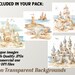 Beach Sandcastles Watercolor Clipart Scenes, Digital/ Paper Crafts ...