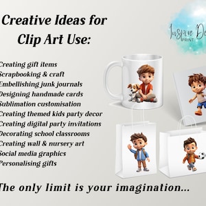 3D Style Cute Little Boys Children Clipart, Commercial Use, Kids People ...