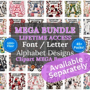 Red Christmas Letter Set Clipart, Custom Initial Ornament Alphabet ...