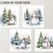 Christmas Snowmen Winter Scenes Watercolor Clipart, Digital & Paper ...