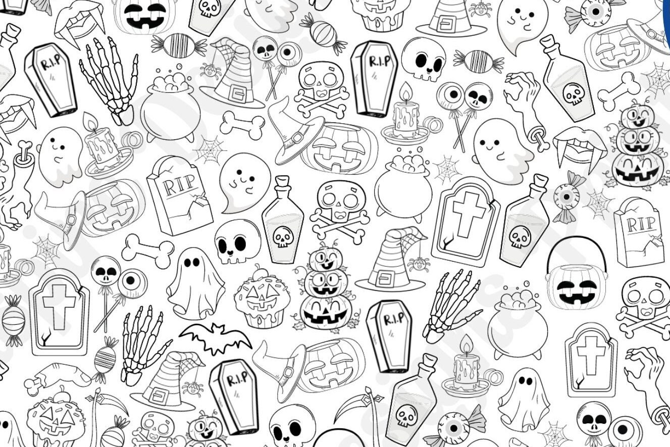 Halloween Search & Color Doodles - I SPY Printable Counting Coloring ...
