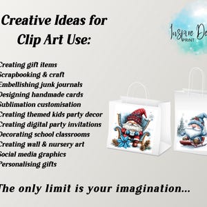 Winter Christmas Gnomes Clipart, Craft Digital Papers, Cute Card Making ...