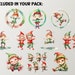 Cheeky Christmas Elves Watercolor Clipart, Craft Sublimation ...