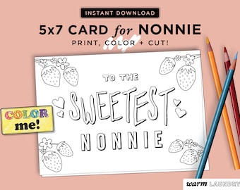 Nonnie Coloring Page - Etsy
