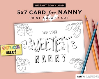 Nanny Coloring Page - Etsy