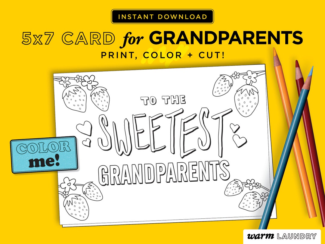 Grandparents' Day Card | Grandparents Printable | Grandparents Card ...