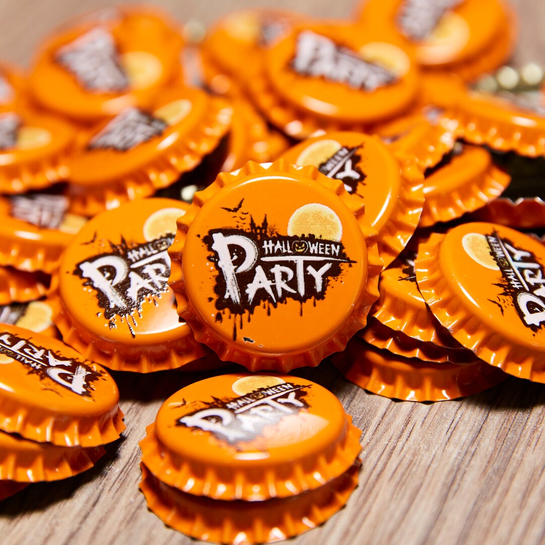 50 Bottle Caps for Halloween - Perfect for Your Halloween Party - Etsy