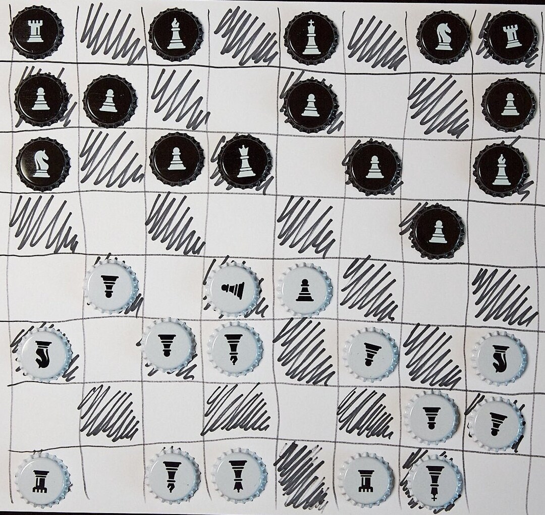 Chess Set - Crown Caps for Beer and Chess Lovers - Great Gift Idea - Etsy