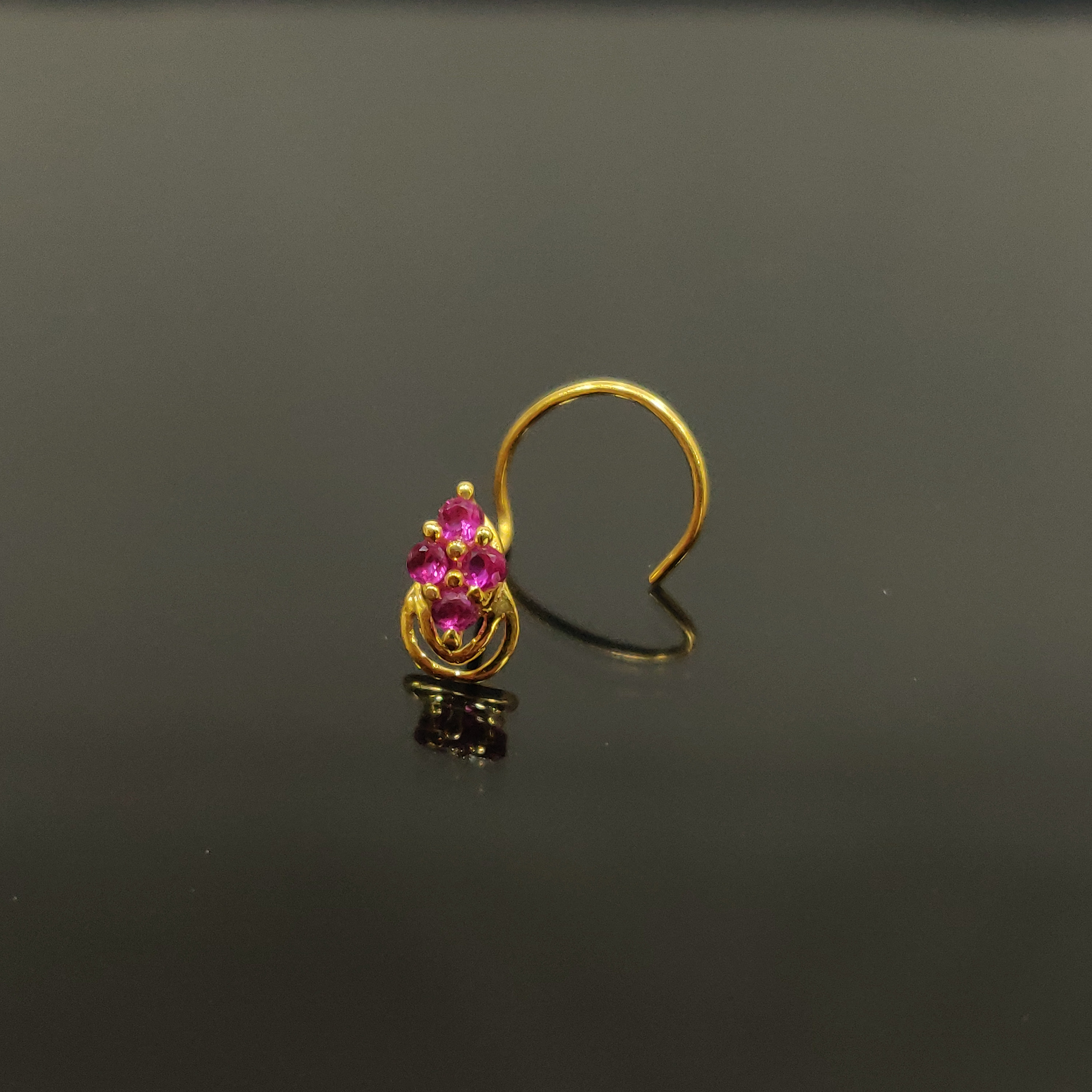 Gold Nose Stud Indian Nose Pin Dainty Nose Ring Tiny Nose Stud Gold ...