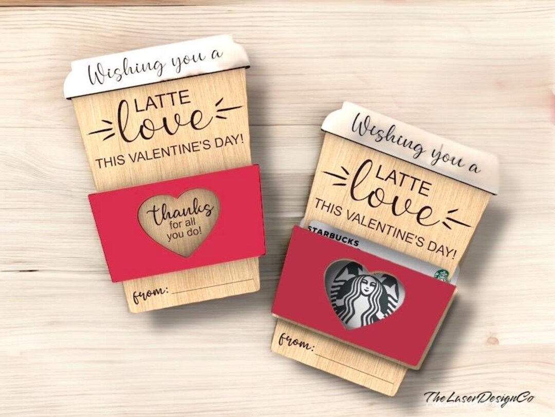 Gift Card Holder Valentine's Day | Valentine Gift | A Latte Love ...