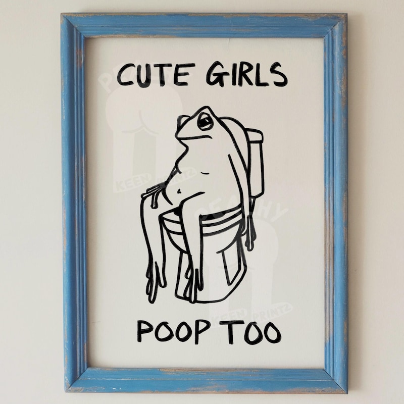 Frog Bathroom Signs - Etsy UK