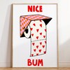 Bathroom Print, Nice Bum Art Print, Bathroom Poster, Bathroom ...