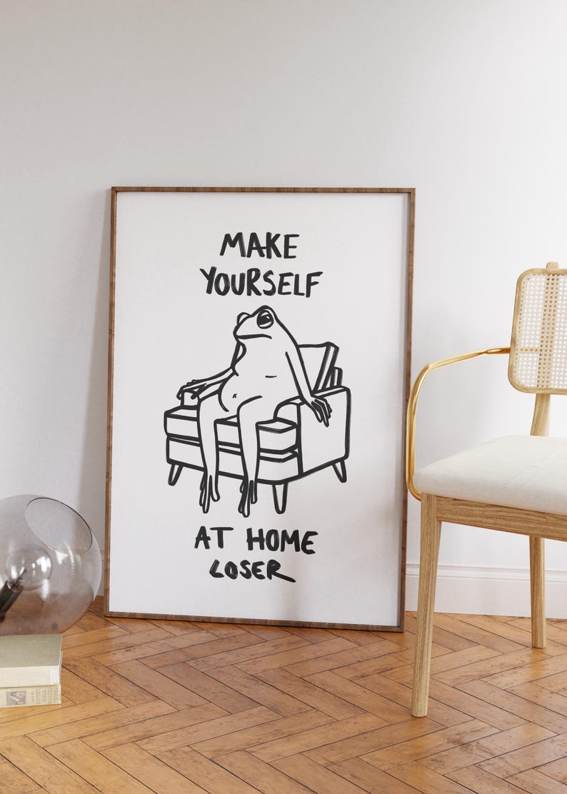 Make Yourself at Home Digital Download Art, Frog Print, Home Wall Art ...